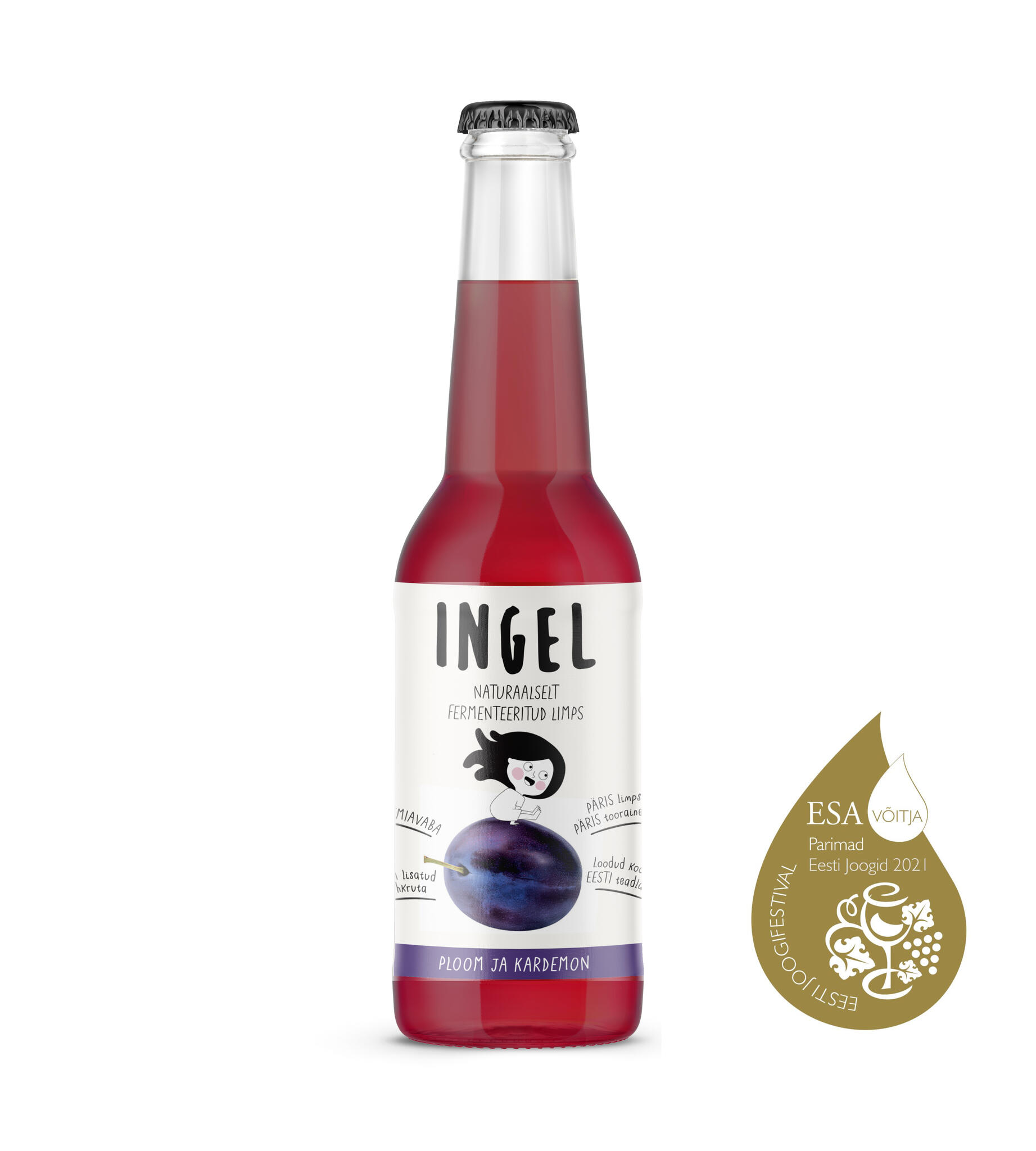 Ingel Naturally Fermented Plum-Cardamom Soda 275ml (12 bottles) – Ingel ...